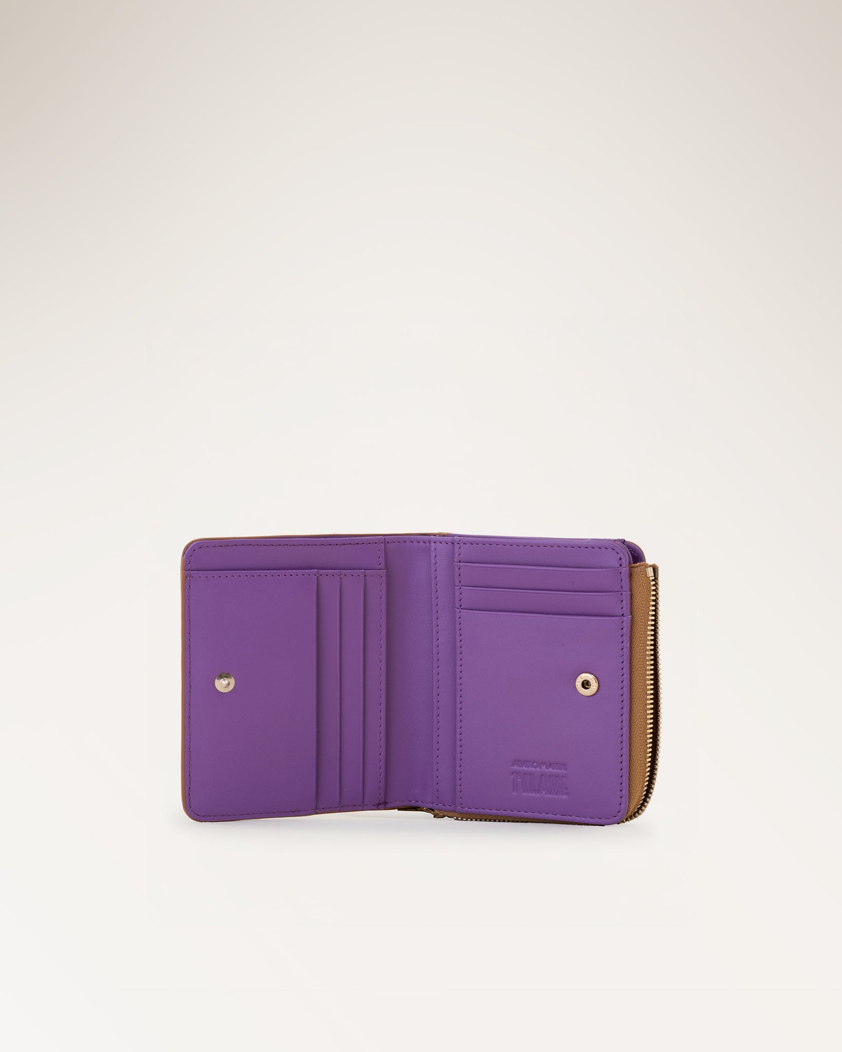 Small Zipfold Wallet Purple | 1st Class - Anna Virgili Online