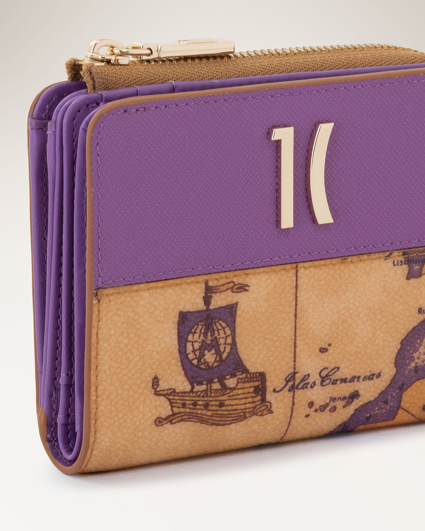 Small Zipfold Wallet Purple | 1st Class - Anna Virgili Online